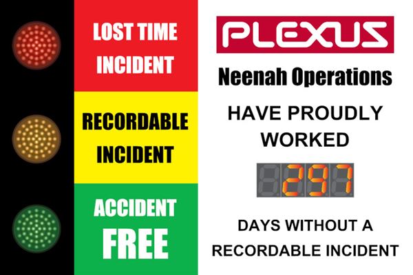 Large (48x72) Scoreboard With One Five Inch Display and Stoplight