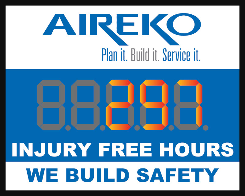 48x60 Scoreboard Sign Jumbo Counter (5 Digit) and Safety Stop Lights