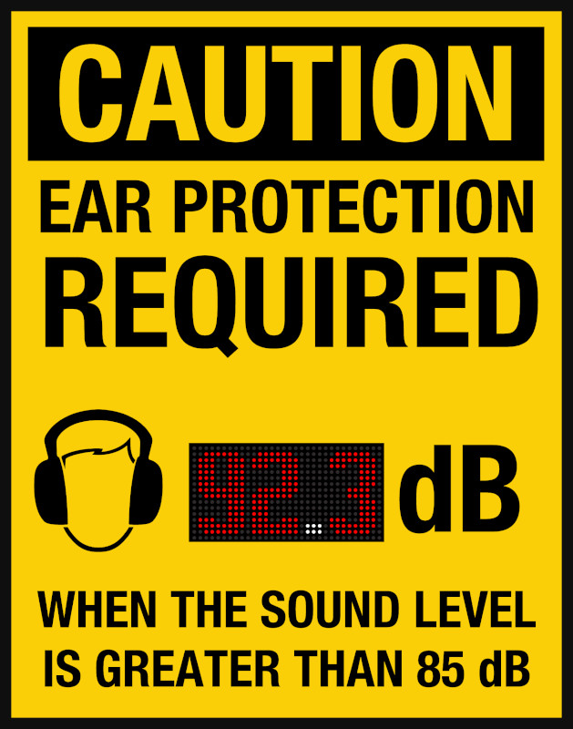 Digital Safety Sign with 4" flex display