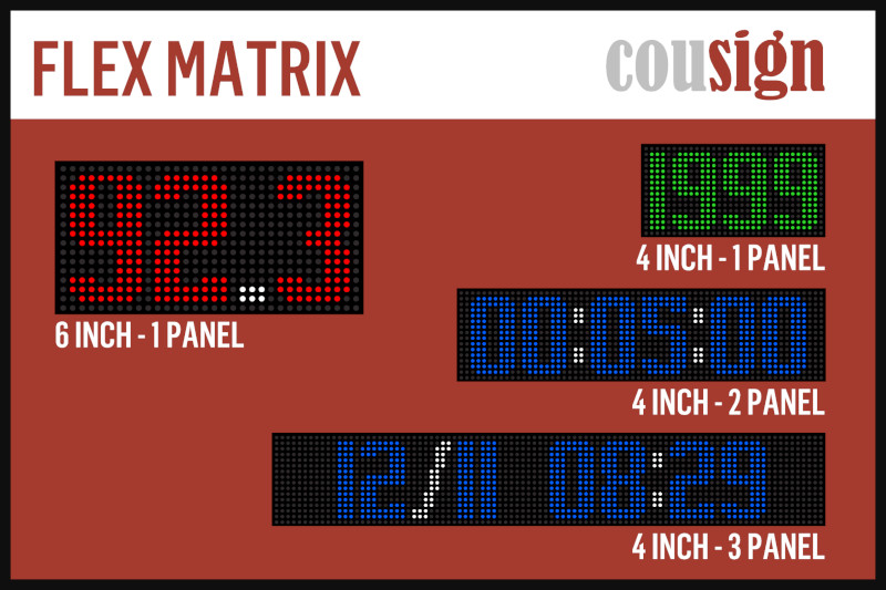 Multiple Flex Matrix Display Sign
