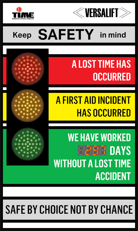 Stoplight sign with numeric display