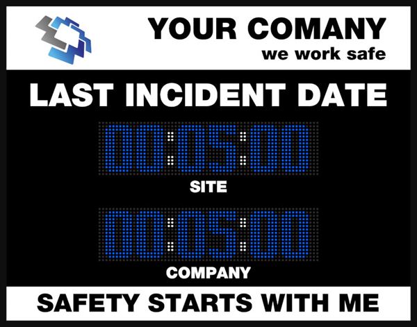 Scoreboard Sign with Two Flexible Matrix Display Counters