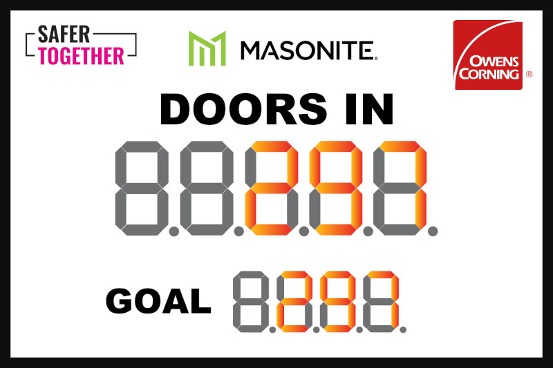 Sign with one Jumbo 12" Numeric Display and 8" Numeric Display